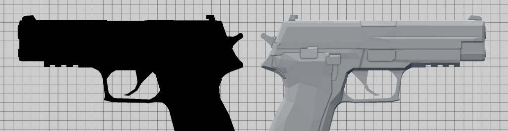 Gun modeling for FPP games